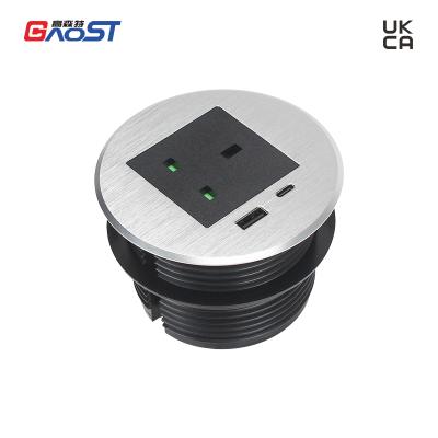 China 240v Table USB C Desk Grommet UK Power Socket Outlet UKCA Certified for sale