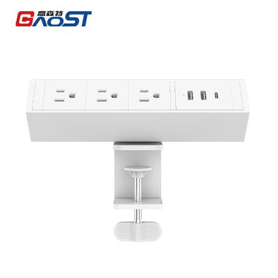 China 2A1C USB Desk Clamp Power Outlet Bar Fireproof For Workstation for sale