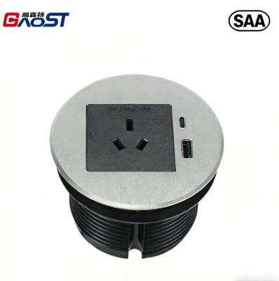 China Commerical Desk Power Grommet USB C Sockets SAA Certified For Office Workstation for sale