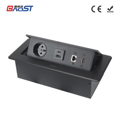 China French Recessed Pop Up Electrical Kitchen Counter Sockets Tabletop Outlet for sale