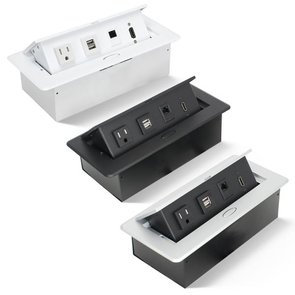 Quality Recessed Floor Pop Up Socket Box Electrical Outlet 10W USB Space Saving for sale