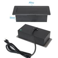 China Rectractable Tabletop Pop Up Floor Outlet Desk Socket Box UL Certified for sale