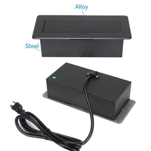 Quality Rectractable Tabletop Pop Up Floor Outlet Desk Socket Box UL Certified for sale