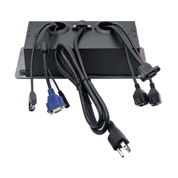 Quality Multifunction Usb Desk Recessed Worktop Sockets Box For Workspace Room ODM for sale