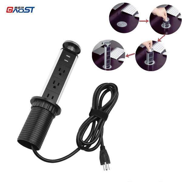 Quality OEM Retractable Socket Outlets Pop Up Plugs Power Strip 125V for sale
