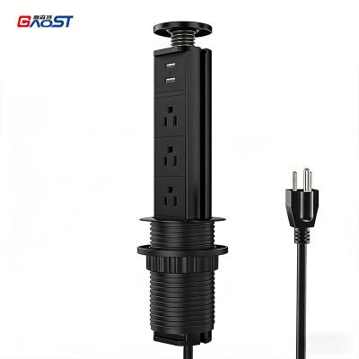 China GAOST Motorised Retractable Pop Up Kitchen Counter Outlet Power Strip Socket for sale