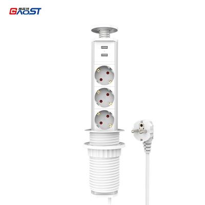 China Smart Retractable Power Socket Pop Up Island Outlet 62mm Customized for sale