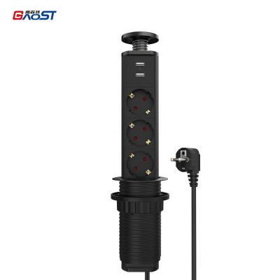 China Retractable Pop Up Plug Socket Power Strip Schuko Outlets For Countertops for sale
