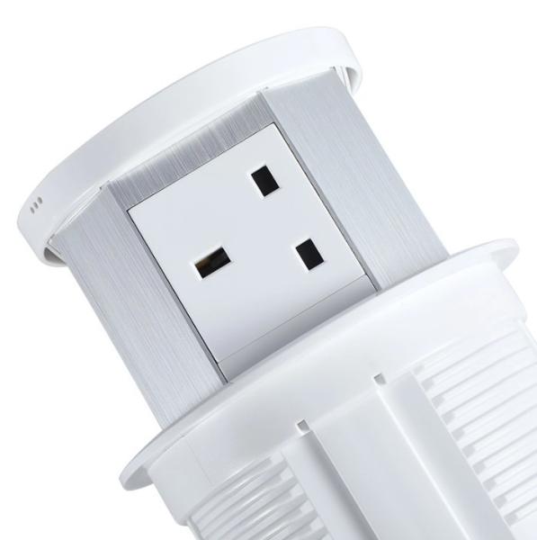Quality Fast Charging Pop Up Electrical Outlet 3 Type G Sockets For Kitchen Counter ODM for sale