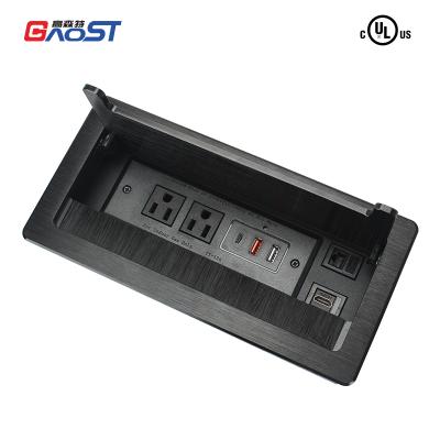 China USBC 20W RJ45 Inset Office Desk Electrical Socket Alloy Faceplate for sale