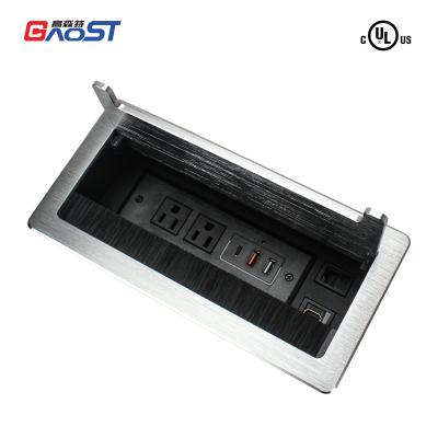 China ODM Flip Up Conference Electrical Socket Box Office Desk Plug For Hotel Accommodations for sale
