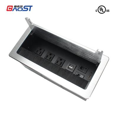 China Popup Seamless Recessed Desktop Electrical Socket 10W USBA Charge for sale