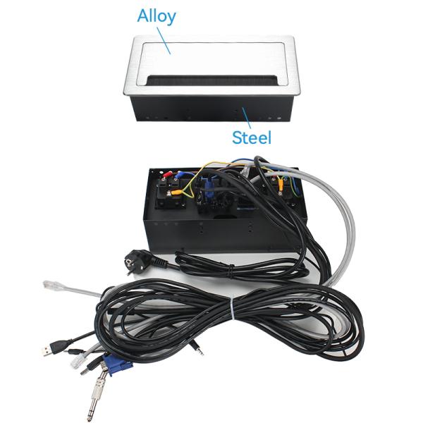 Quality Alloy Faceplate Recessed Flip Up Outlet Power Socket Plug Silent Damping for sale