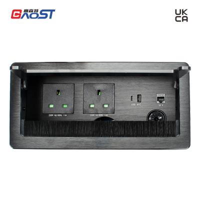 China Damping Silent power Flip Up Electrical Outlet Plug Socket UKCA Certificated OEM for sale