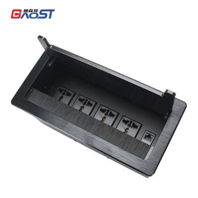 China Universal CAT6 RJ45 Conference Electrical Socket Desk Power Plug Strip Outlet USB Network for sale
