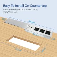 China Embedded Sliding Socket Power Outlet with 3 Type G UK Outlets 20W USB A+C and 1 HDMI Port for Conference Tables for sale