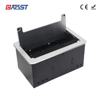 China Desktop Embedded Conference Electrical Socket Brushed Alloy RJ45 LAN HDMI Interface for sale