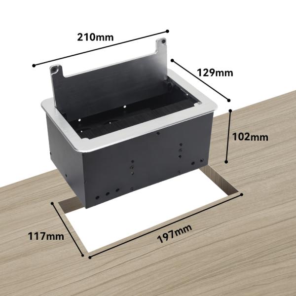 Quality Desktop Embedded Conference Electrical Socket Brushed Alloy RJ45 LAN HDMI for sale