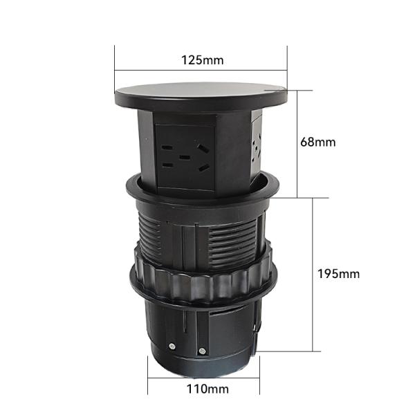 Quality Countertop Retractable Power Socket Outlet Waterproof IP65 15W QI Wireless for sale