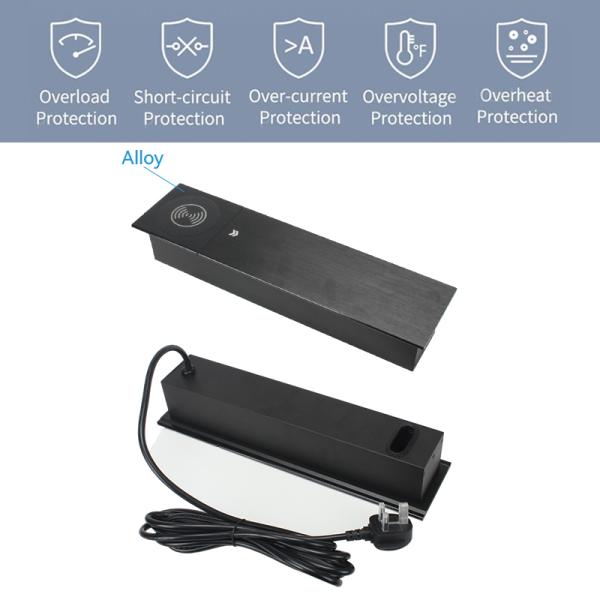 Quality UKCA Conference Tables Sliding Socket Power Unit Hidden 15W Wireless Charging for sale