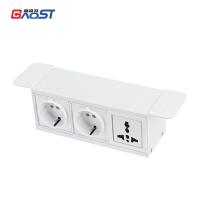 China Customizable Under Desk Power Strip with Alloy Shell and 2 Schuko EU Socket + Universal Power Socket for sale