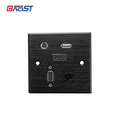 China USB2.0 Audio Visual Box Multimedia Outlet RJ45 CAT6 For Home Theater for sale