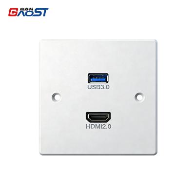 China Single Gang Recessed Wall Video Audio Visual Box 4K HDMI USB3.0 ODM for sale