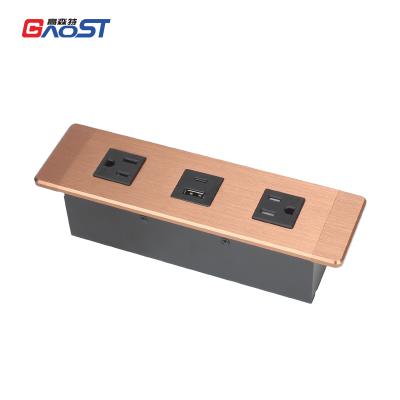 China Custom Furniture Recessed Power Bar Electrical Outlet For Drawer Cabinet Workbench for sale