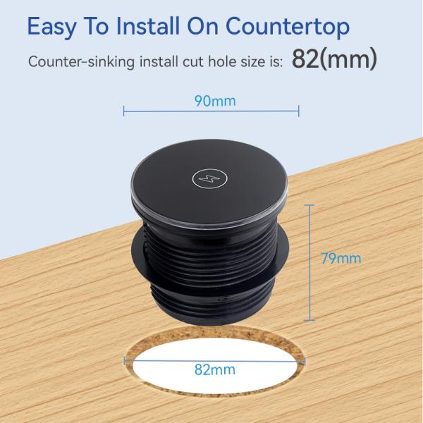Quality USBC Fast Charge Desk Power Grommet Electrical Plug Fire Resistant for sale