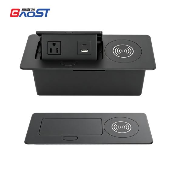 Quality 20W USB Charger Pop Up Socket Box with Type J Switzerland Outlet and Alloy Faceplate for Desks and Conference Tables for sale
