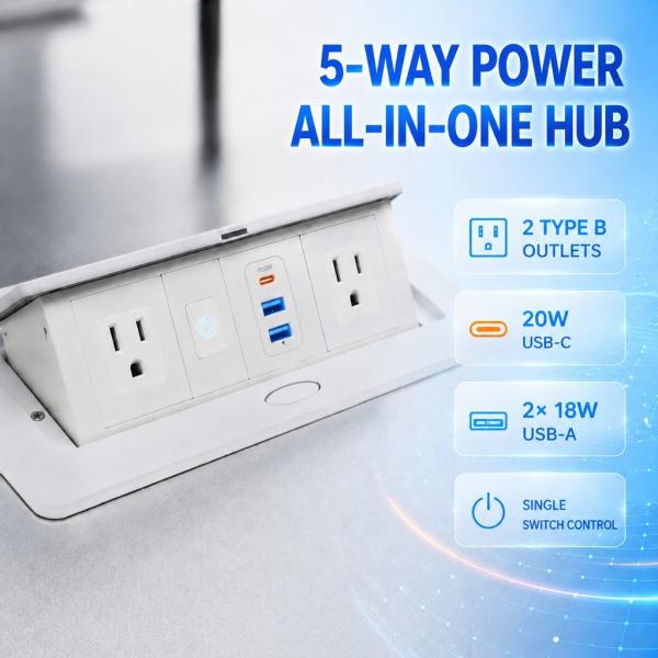 Quality Compact Usb Desktop Socket Box Power Outlet Box OEM CUL Certificated for sale