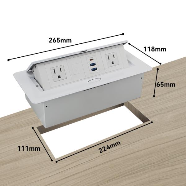 Quality Compact Usb Desktop Socket Box Power Outlet Box OEM CUL Certificated for sale