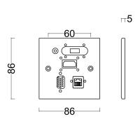 China HDMI Wall Audio Video Outlet Boxes Multimedia Socket OEM for sale