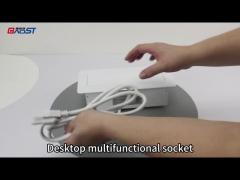 Compact Desk Mount Power Outlet Box Provide Convenient Power And 3 Charging Ports Solutions For Coll