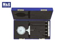 China Dial Depth Gauge 0.001in 0-6in Tread Depth Measuring Tool with Hardened Alloy for sale