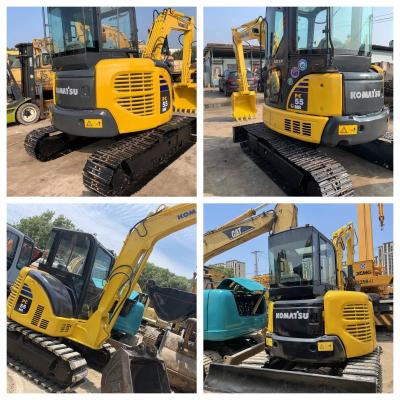 China Used Komatsu PC55 Excavator Digger Zero Tail Swing Excellent Condition for sale