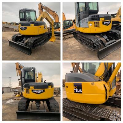 China Used Komatsu PC78US Crawler Excavator Zero Tail Swing Excellent Condition for sale
