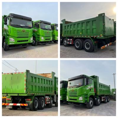 China Low Hour Used FAW Jiefang JH6-6 460HP Dump Truck 8x4 Chassis Large Volume Cargo Box Construction Mining Site Tipper for sale