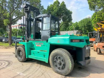 China Sturdy Used Mitsubishi Forklift 15 Ton Diesel S4S Engine Heavy-Duty Counterbalance Truck for sale