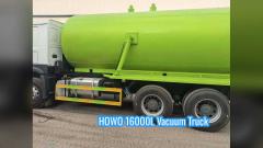 Used HOWO 371HP Vacuum Sewage Truck 16000L Capacity