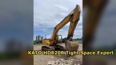 KATO HD820R Reduced Tail Swing Excavator for Tight Spaces