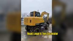 KINHO XH906L 6 Ton Wheeled Excavator Road Ready Performance