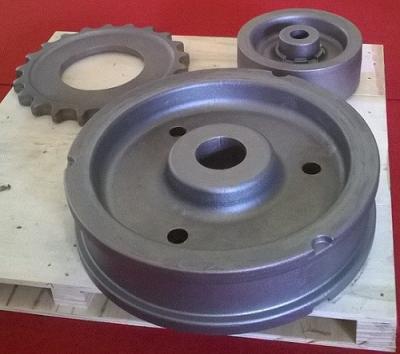 China Resin sand casting, Ductile iron castings , cast iron parts, wheel casting for terex crane for sale