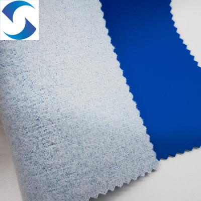 China Customizable Synthetic Leather Fabric 0.65mm With 100% Polyester Brushed for sale