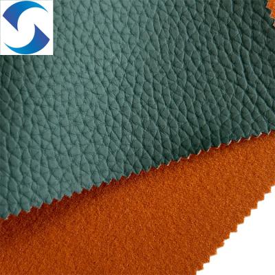 Китай Ткань из искусственной кожи из ПВХ из 100% полиэстера с мерцеризированным бархатным покрытием продается