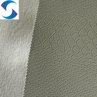 China Stretch Faux Leather Fabric with Woven Backing faux leather fabric sofa sets fabric leather bag sale for sale