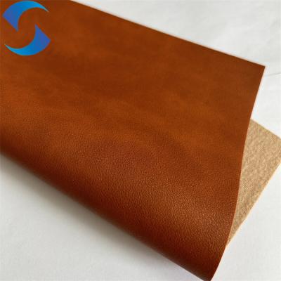 China 140/160 Width Artificial Leather Fabric with 100% Polyester Knitted Backing Technics for sale
