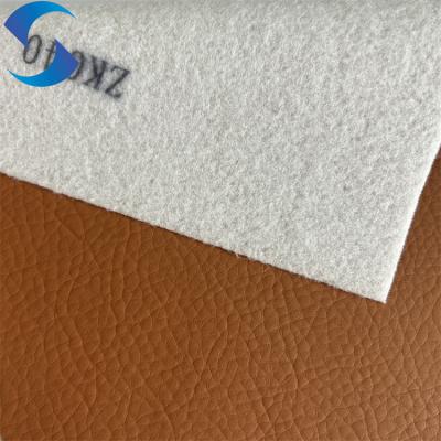 China 100% Polyester Non Woven Backing  Artificial Leather Fabric Embossed Pattern for sale