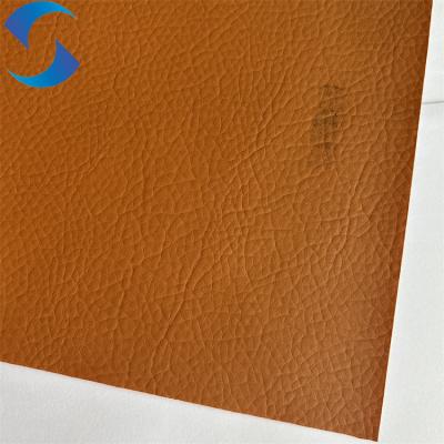 China 100% Polyester Non Woven Backing  Artificial Leather Fabric Embossed Pattern for sale