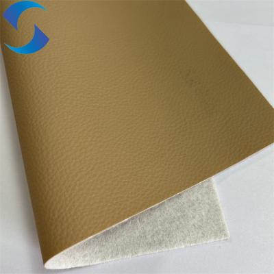 China Woven Backing Faux Leather Fabric For Upholstery With 100% Polyester Non Woven Sofa Fabric for sale